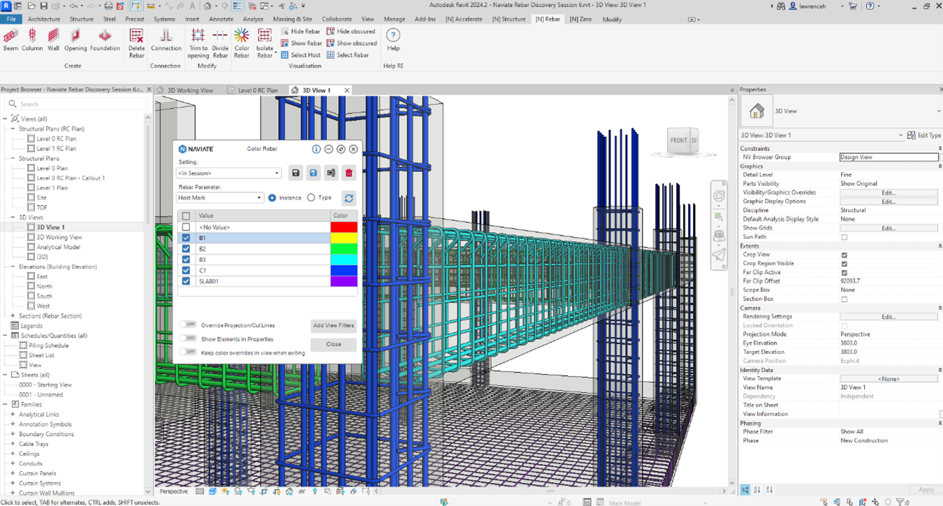 Naviate Rebar Discovery Session #6 – Color Rebar